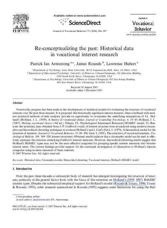 (PDF) Re-conceptualizing the past: Historical data in vocational ...