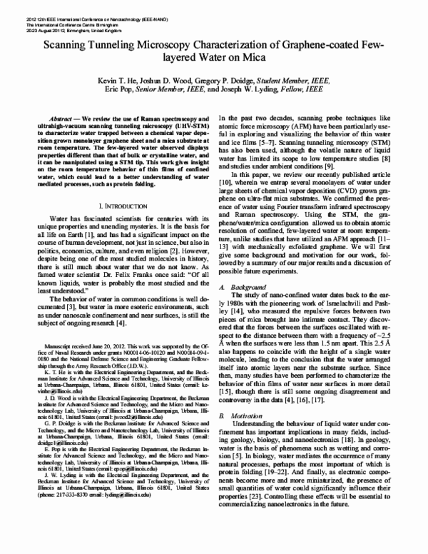 (PDF) Scanning tunneling microscopy characterization of graphene-coated ...