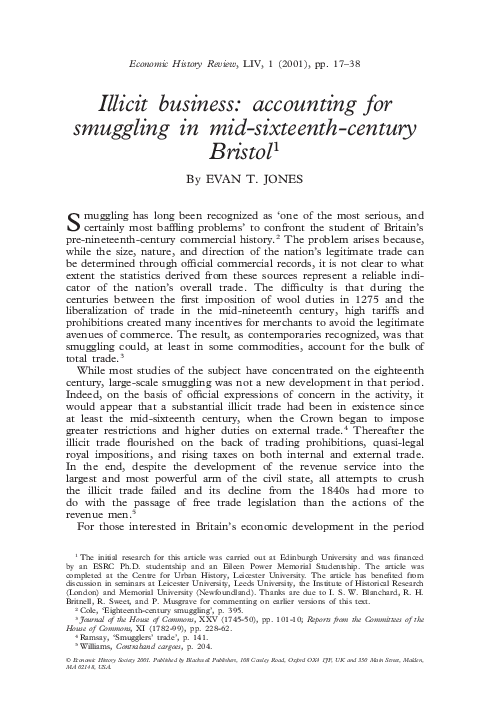 (PDF) Illicit business: accounting for smuggling in mid-sixteenth ...