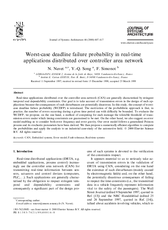 (PDF) Worst-Case Deadline Failure Probability in Real-Time Applications ...