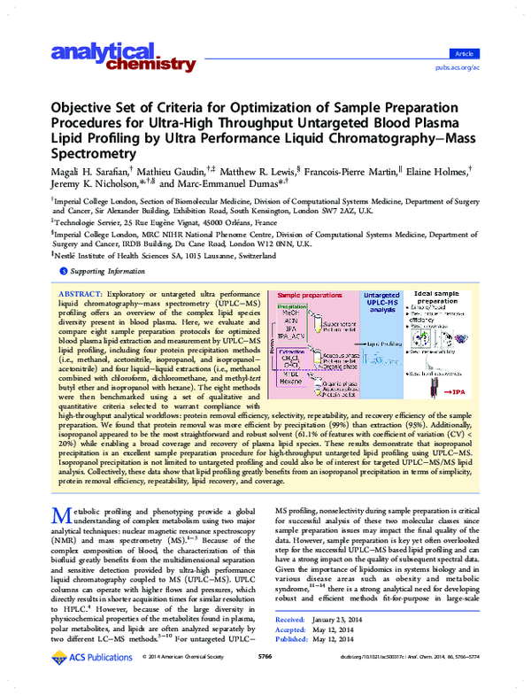 (PDF) Objective set of criteria for optimization of sample preparation ...