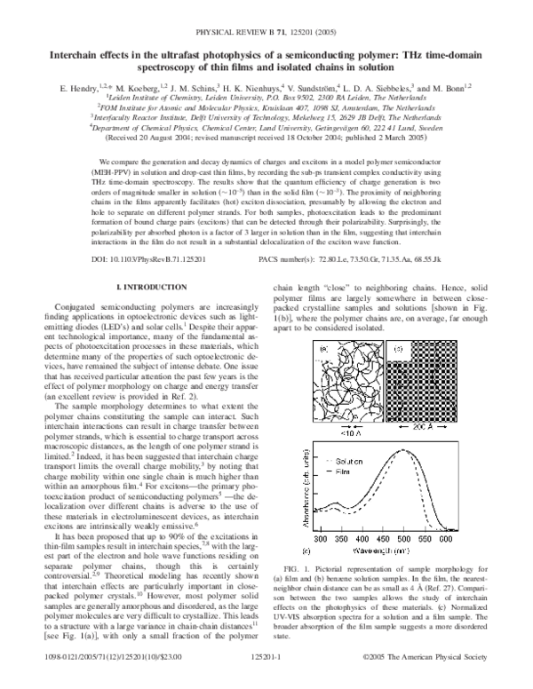 (PDF) Interchain effects in the ultrafast photophysics of a ...