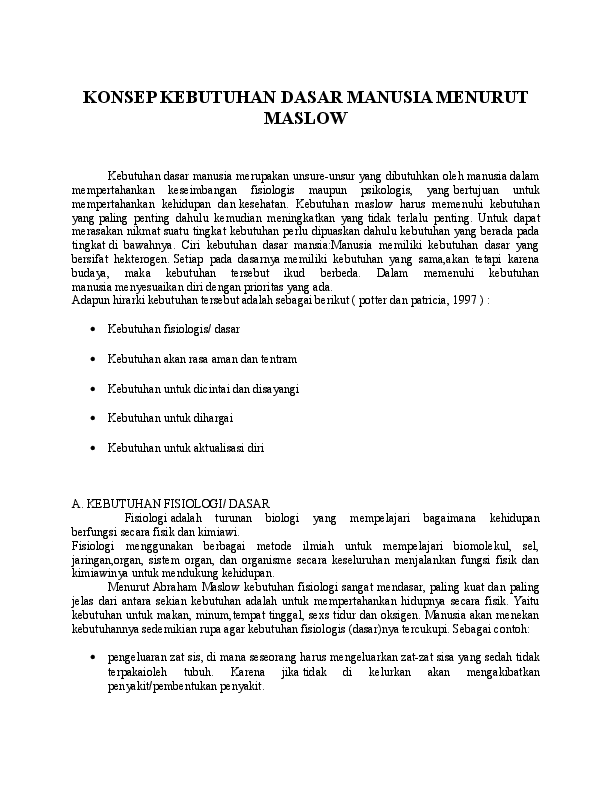 Konsep Dasar Manusia