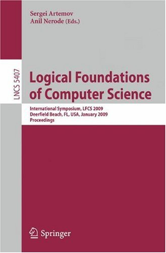 (PDF) Logical Foundations of Computer Science, International Symposium, LFCS 2009, Deerfield ...