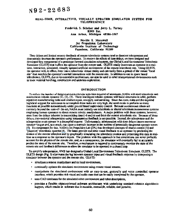 (PDF) N92-22683 Real-Time, Interactive, Visually Updated Simulator ...