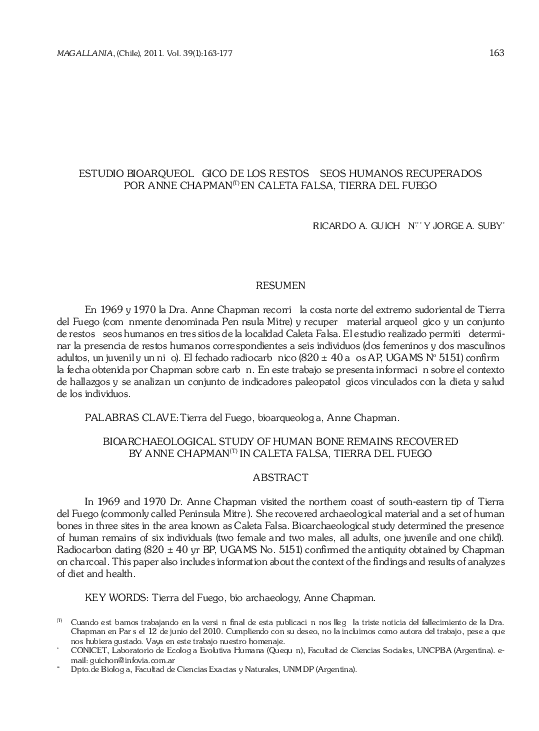 (PDF) Estudio bioarqueológico de los restos óseos humanos recuperados ...