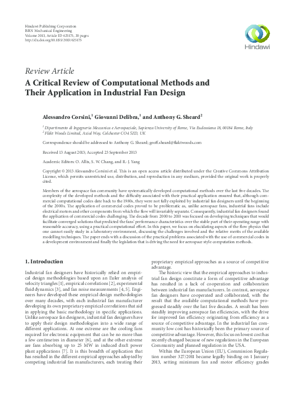 Pdf A Critical Review Of Computational Methods And Their Application