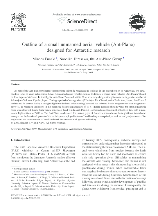 (PDF) Outline of a small unmanned aerial vehicle (Ant-Plane) designed ...