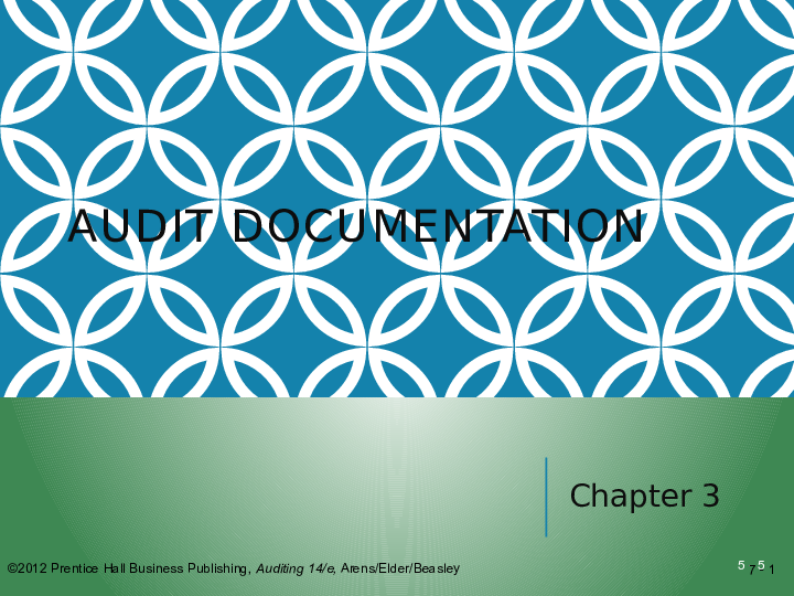 (PPT) CHAPTER 3 AUDIT DOCUMENTATION