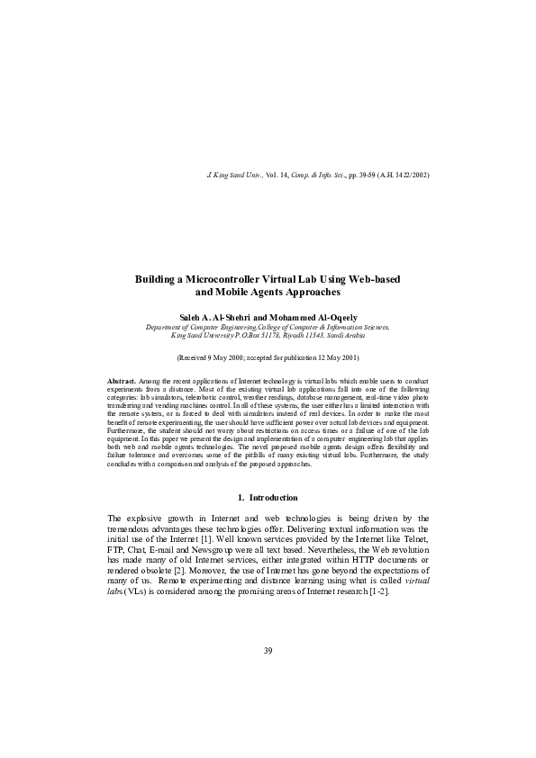 (PDF) Building a Microcontroller Virtual Lab Using Web-based and Mobile ...