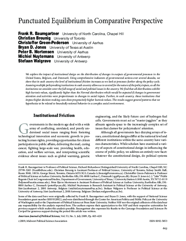(PDF) Punctuated Equilibrium in Comparative Perspective
