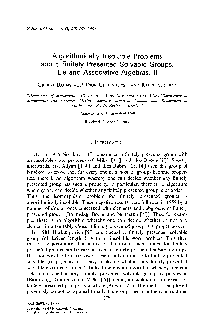 Algorithmically insoluble problems about finitely presented solvable groups, lie and associative ...