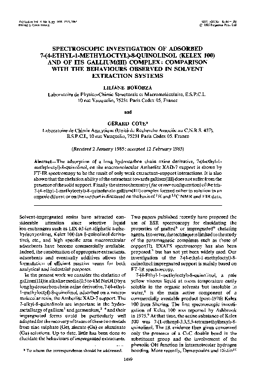 (PDF) Spectroscopic investigation of adsorbed 7-(4-ethyl-1-methyloctyl ...