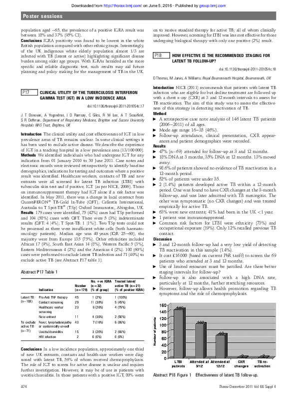 (PDF) P18 How effective is the recommended staging for latent TB follow-up?