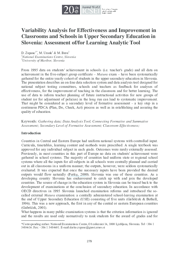 (PDF) Variability analysis for effectiveness and improvement in ...