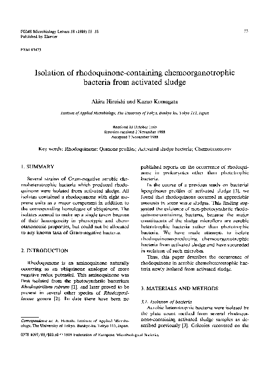 (PDF) Isolation of rhodoquinone-containing chemoorganotrophic bacteria ...