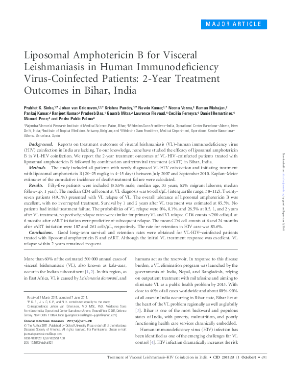 (PDF) Safety and Efficacy of Liposomal Amphotericin B Compared with ...