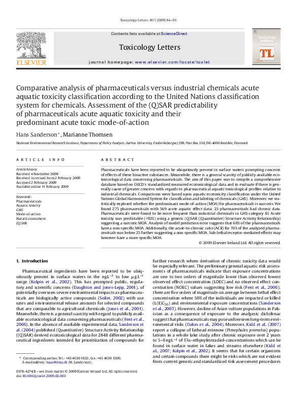 (PDF) Comparative analysis of pharmaceuticals versus industrial ...