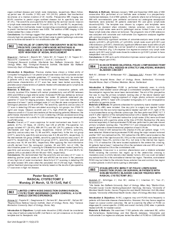 Pdf 865 Stage Specific Impact Of Pelvic Lymph Node Dissection Plnd