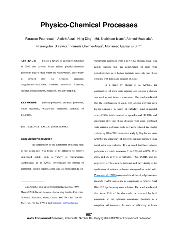 (PDF) Physico-Chemical Processes