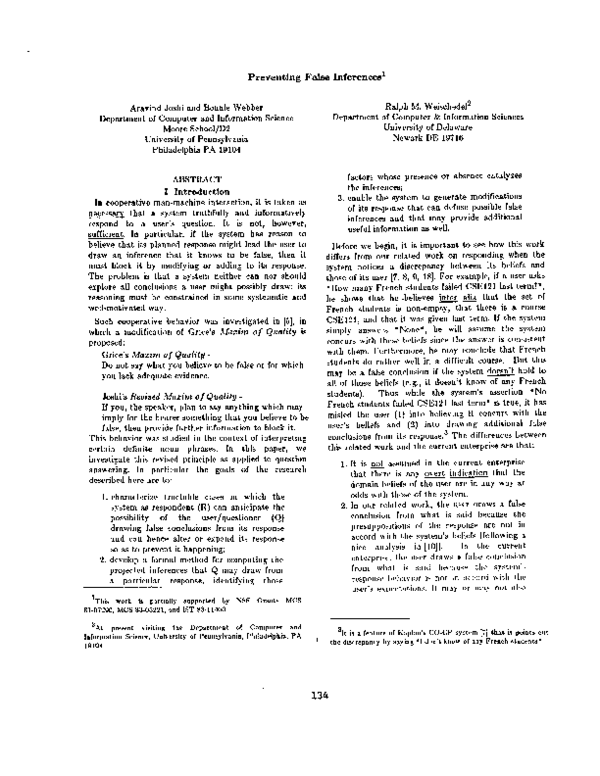 (PDF) Preventing false inferences