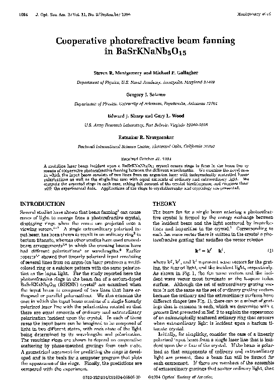 (PDF) Cooperative photorefractive beam fanning in BaSrKNaNb_5O_15
