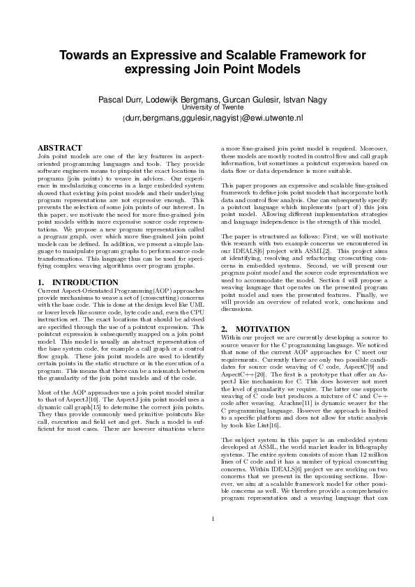 (PDF) Towards an Expressive and Scalable Framework for expressing Join ...