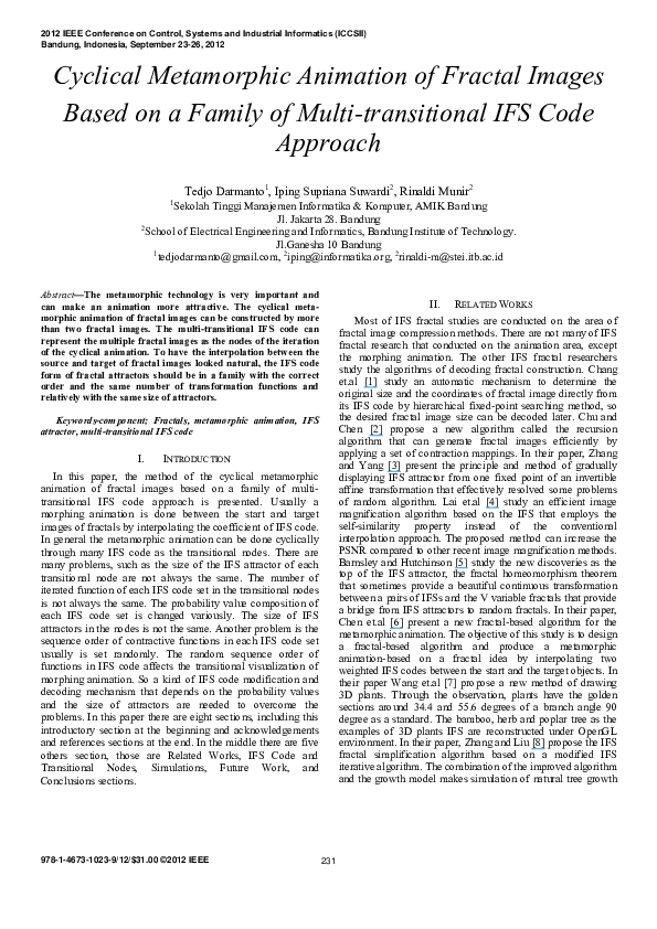 (PDF) Cyclical metamorphic animation of fractal images based on a family of multi-transitional ...