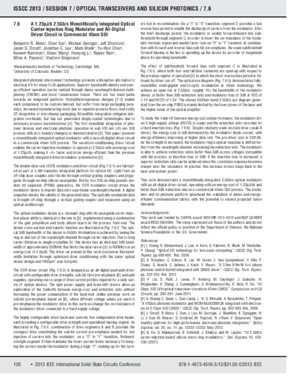 (PDF) A 1.23pJ/b 2.5Gb/s monolithically integrated optical carrier ...