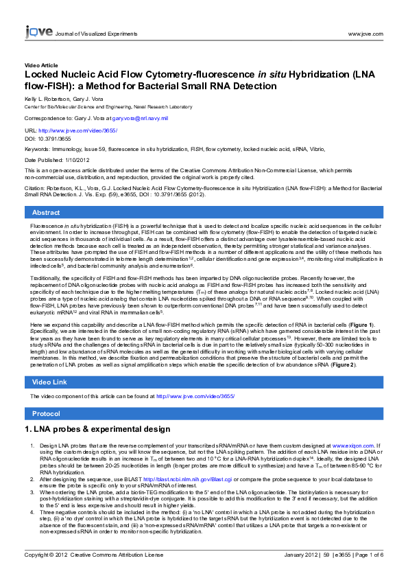 (PDF) Locked Nucleic Acid Flow Cytometry-fluorescence in situ ...