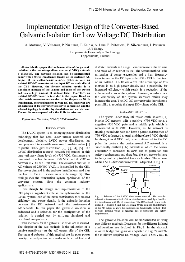 (PDF) Implementation design of the converter-based galvanic isolation ...