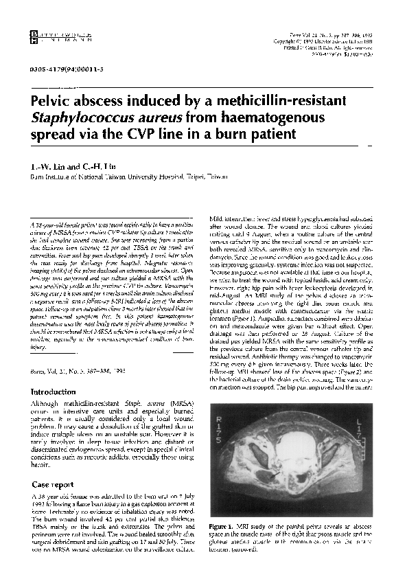 (PDF) Pelvic abscess induced by a methicillin-resistant Staphylococcus ...