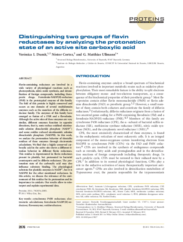 (PDF) Distinguishing two groups of flavin reductases by analyzing the ...
