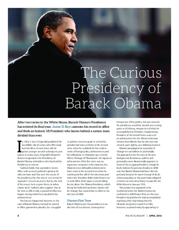 (PDF) The Curious Presidency of Barack Obama
