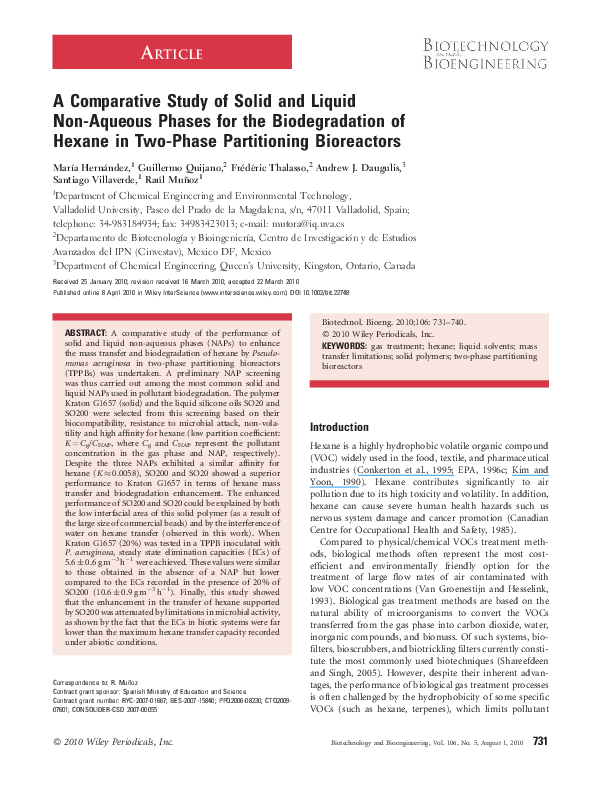 (PDF) A comparative study of solid and liquid non-aqueous phases for ...