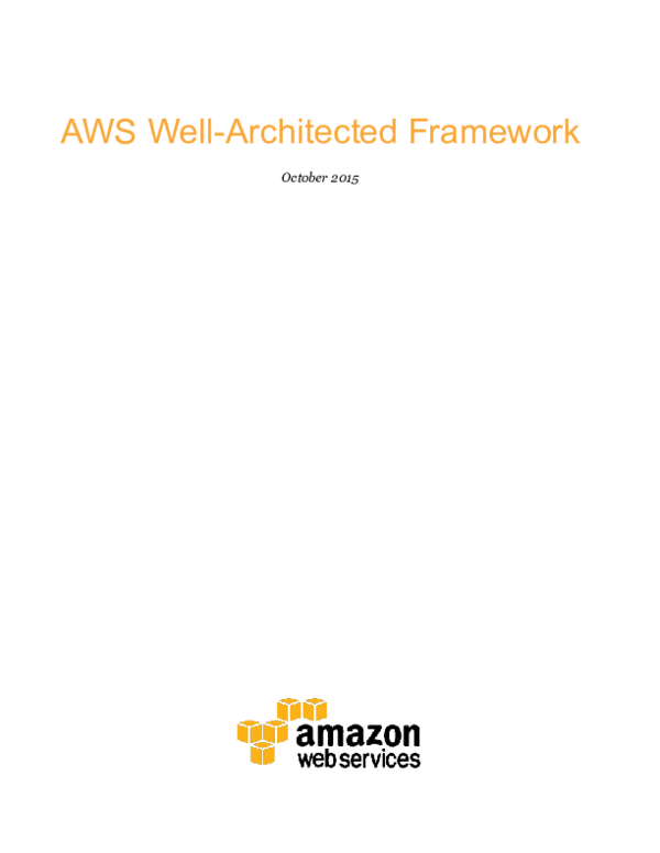 (PDF) AWS Well-Architected Framework