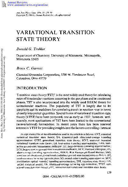 (PDF) Variational transition-state theory