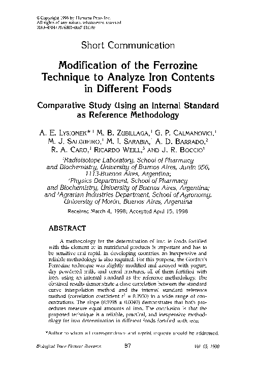 (PDF) Modification of the ferrozine technique to analyze iron contents ...
