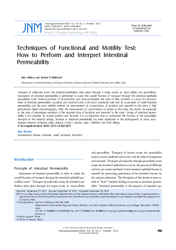 (PDF) Techniques of Functional and Motility Test: How to Perform and ...