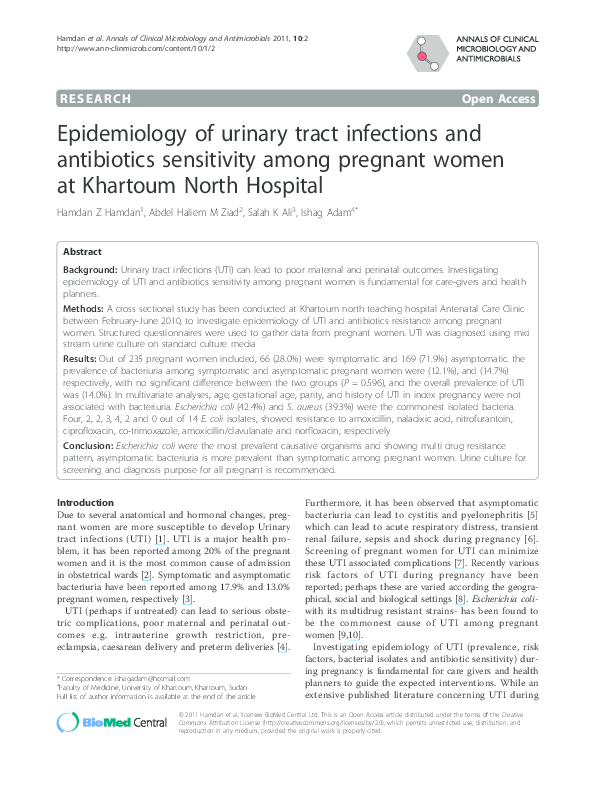 (PDF) Epidemiology of urinary tract infections and antibiotics ...