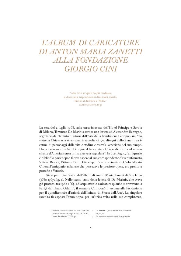 (PDF) L’ALBUM DI CARICATURE DI ANTON MARIA ZANETTI ALLA FONDAZIONE ...