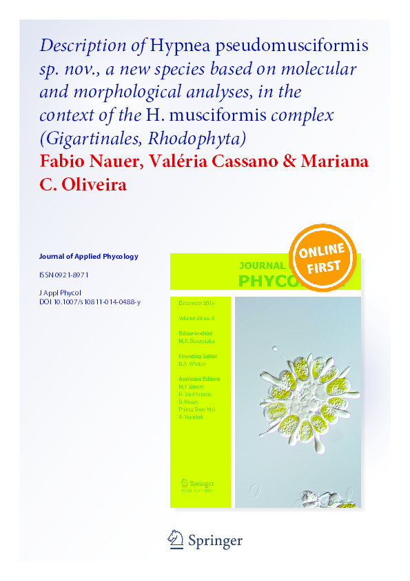 (PDF) Description of Hypnea pseudomusciformis sp. nov., a new species ...