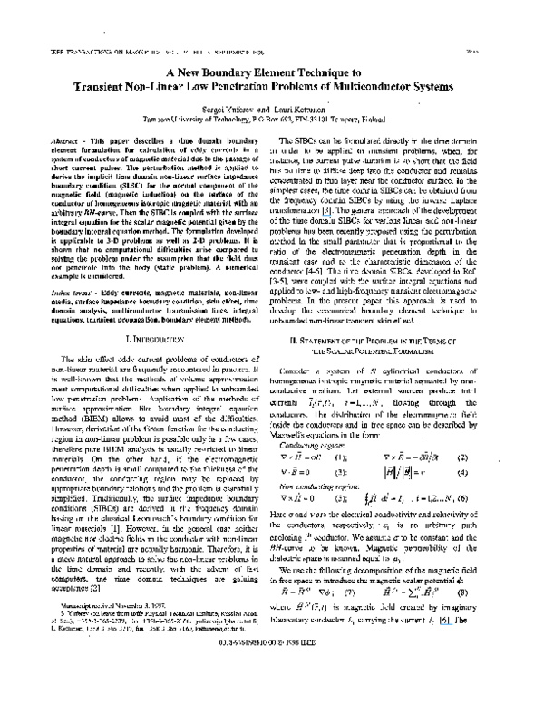 (PDF) A new boundary element technique to transient non-linear low penetration problems of ...