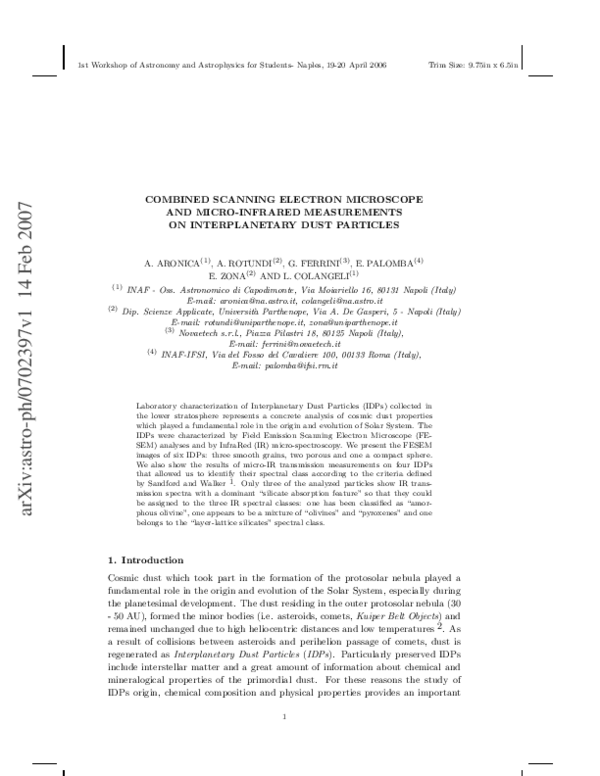 (PDF) Combined Scanning Electron Microscope and Micro-InfraRed ...