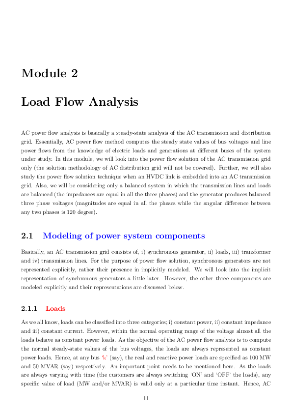 Pdf Module 2 Load Flow Analysis