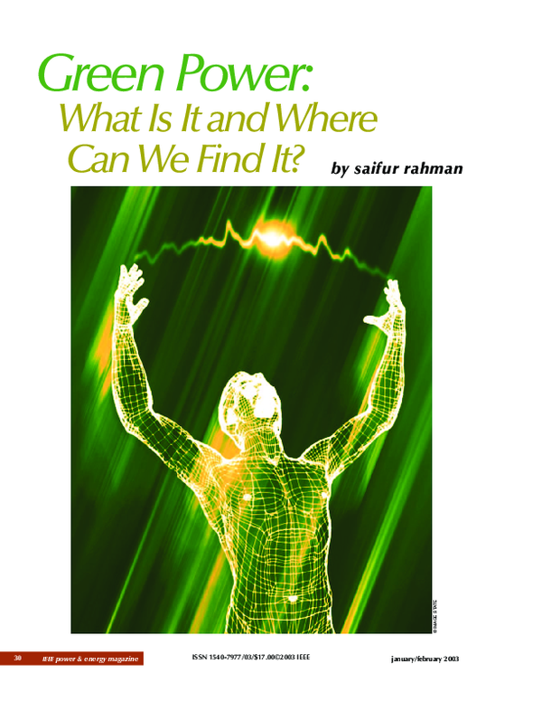 (PDF) Green Power: What is It and Where Can We Find It?
