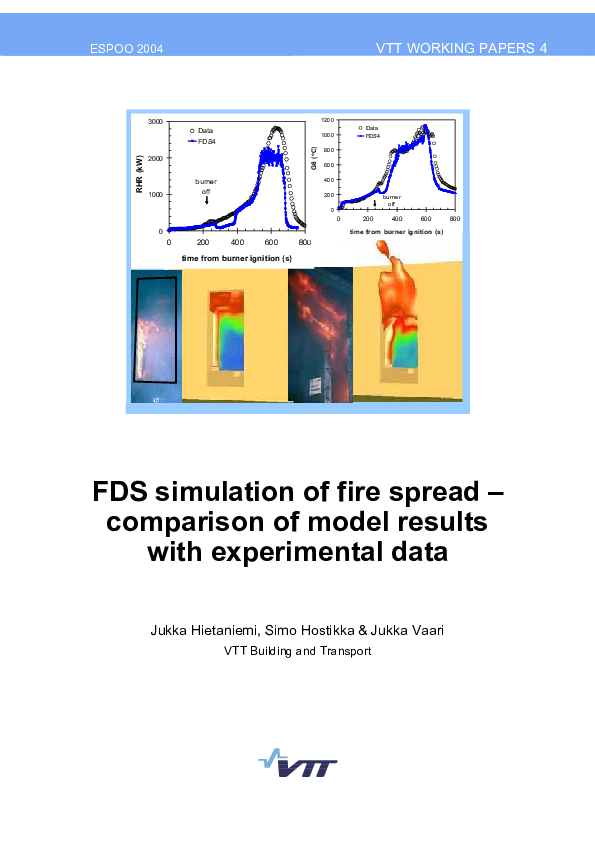 (PDF) FDS simulation of fire spread – comparison of model results with ...