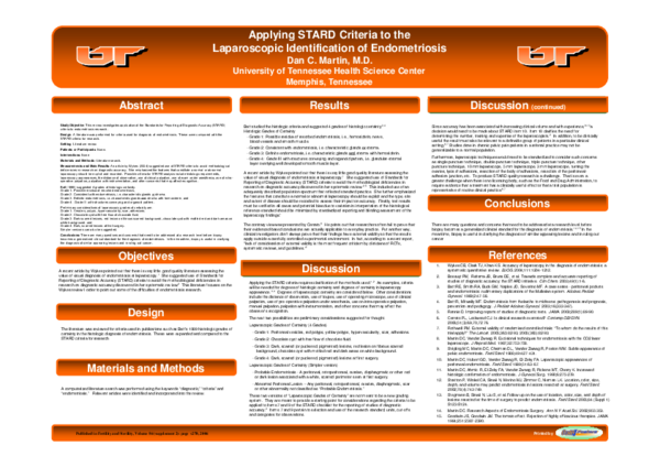 (PDF) Applying STARD Criteria to the Laparoscopic Identification of ...