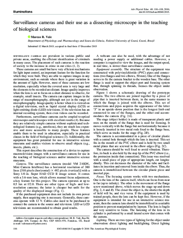 (PDF) Surveillance cameras and their use as a dissecting microscope in ...