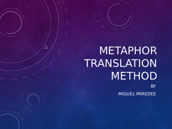 (PPT) Metaphor Translation Method